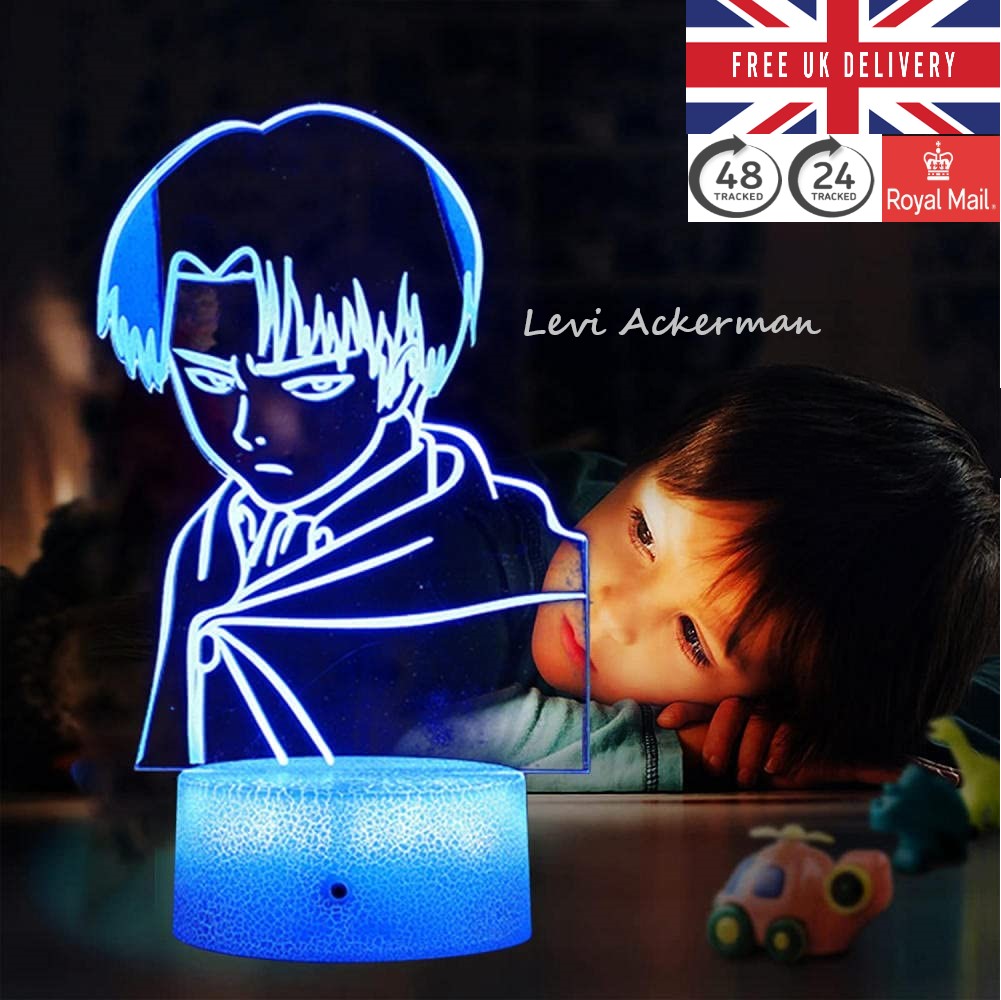 Attack on Titan Levi Sensor acrylic lamp with 7 colour changing modes ...